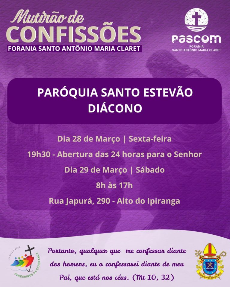 Arquidiocese divulga programação da iniciativa ‘24 horas para o Senhor ...